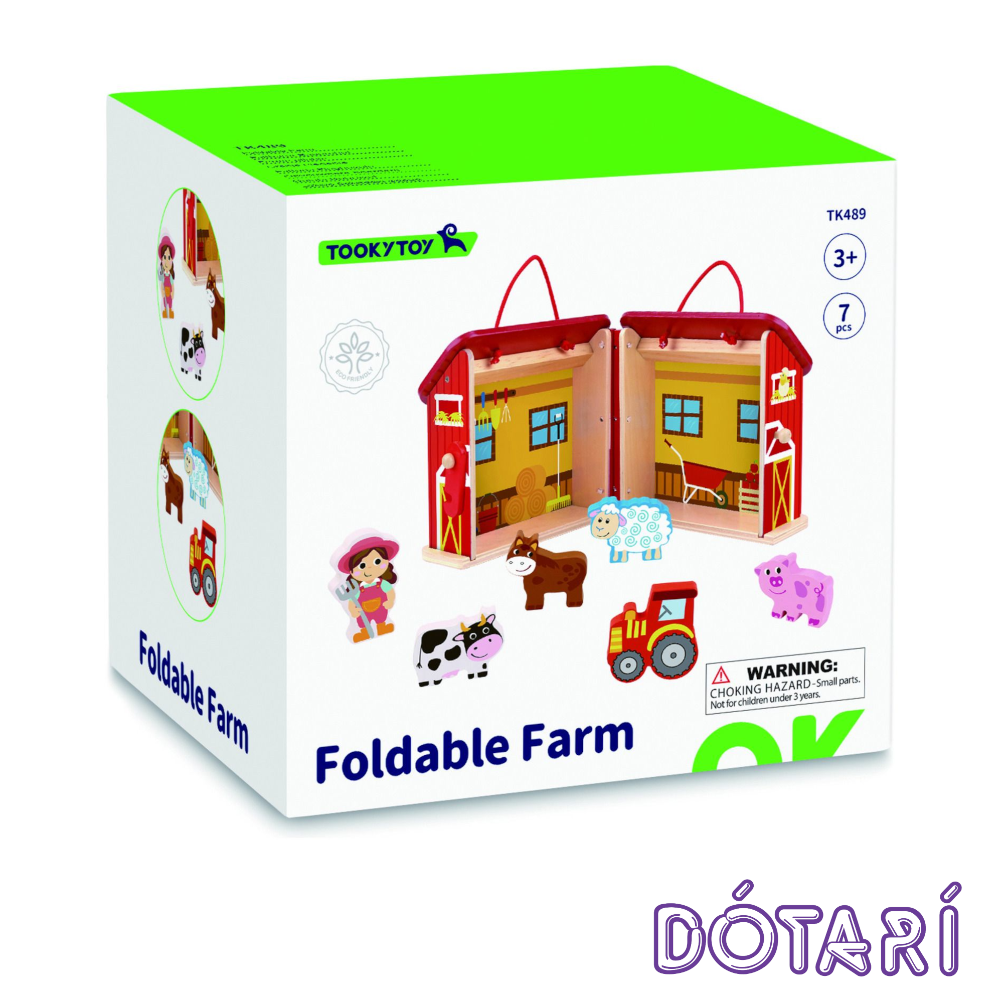 Samanbrjótanlegur Bóndabær ( viðarleikföng) – Dótarí Akranesi